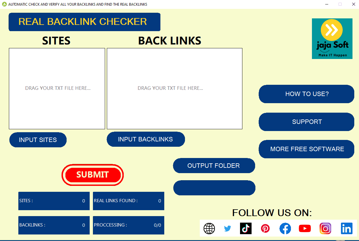 Free Backlink Checker Desktop Software – Link Verifier – jajasoft ...
